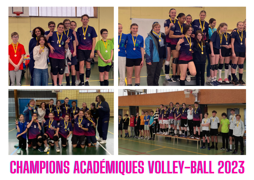 CHAMPIONS ACADEMIQUES DE VOLLEY-BALL 2023 - Collège Théophile Briant